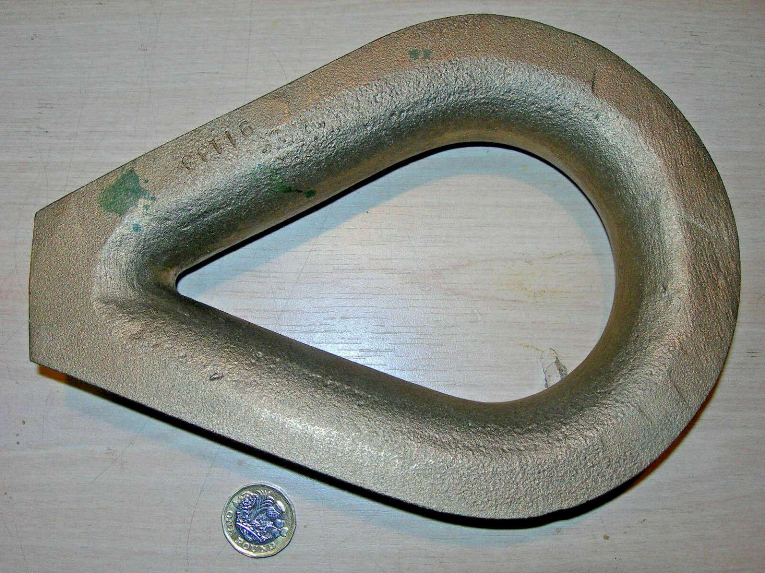 Vintage Royal Navy Traditional Cast Bronze Rope Thimble for 32mm Rope ...